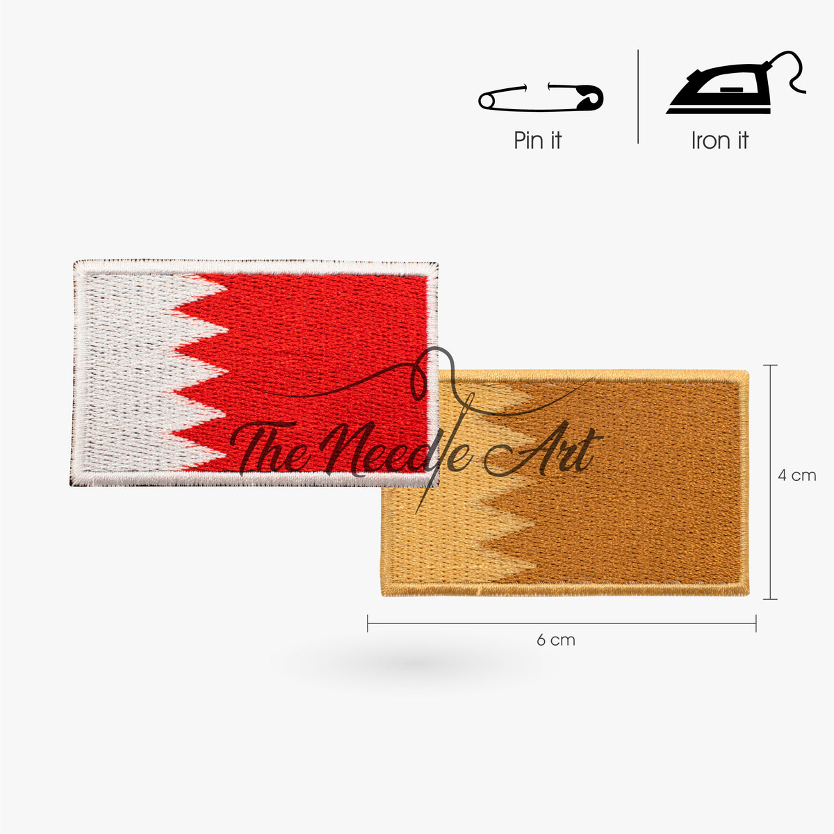 Bahrain Flag Badge – TheNeedleArt