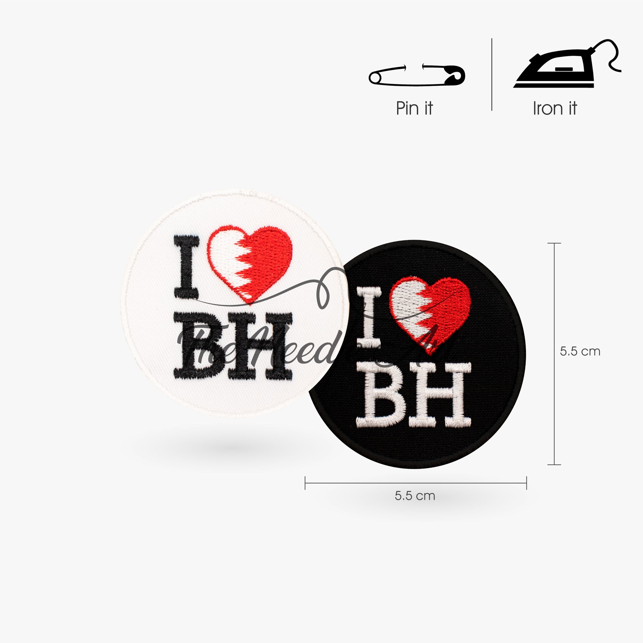 I Love Bahrain Badge – TheNeedleArt